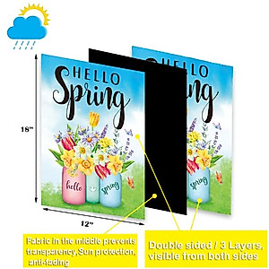 Seasonal Garden Flags Set of 12 Double Sided 12 x 18 Inch Yard Flags,small garden flags for outside, Christmas Spring Seasonal Flags for Outdoor Decorations,Holiday Garden Flags for All Seasons