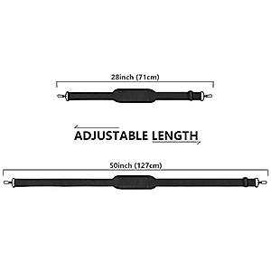 Shoulder Straps for Bags, 52" Adjustable Replacement Shoulder Strap for Laptop Bag, Universal Comfortable Computer Bag Belt with Metal Hooks for Crossbody Briefcase Duffel Messenger Bag Case, Black