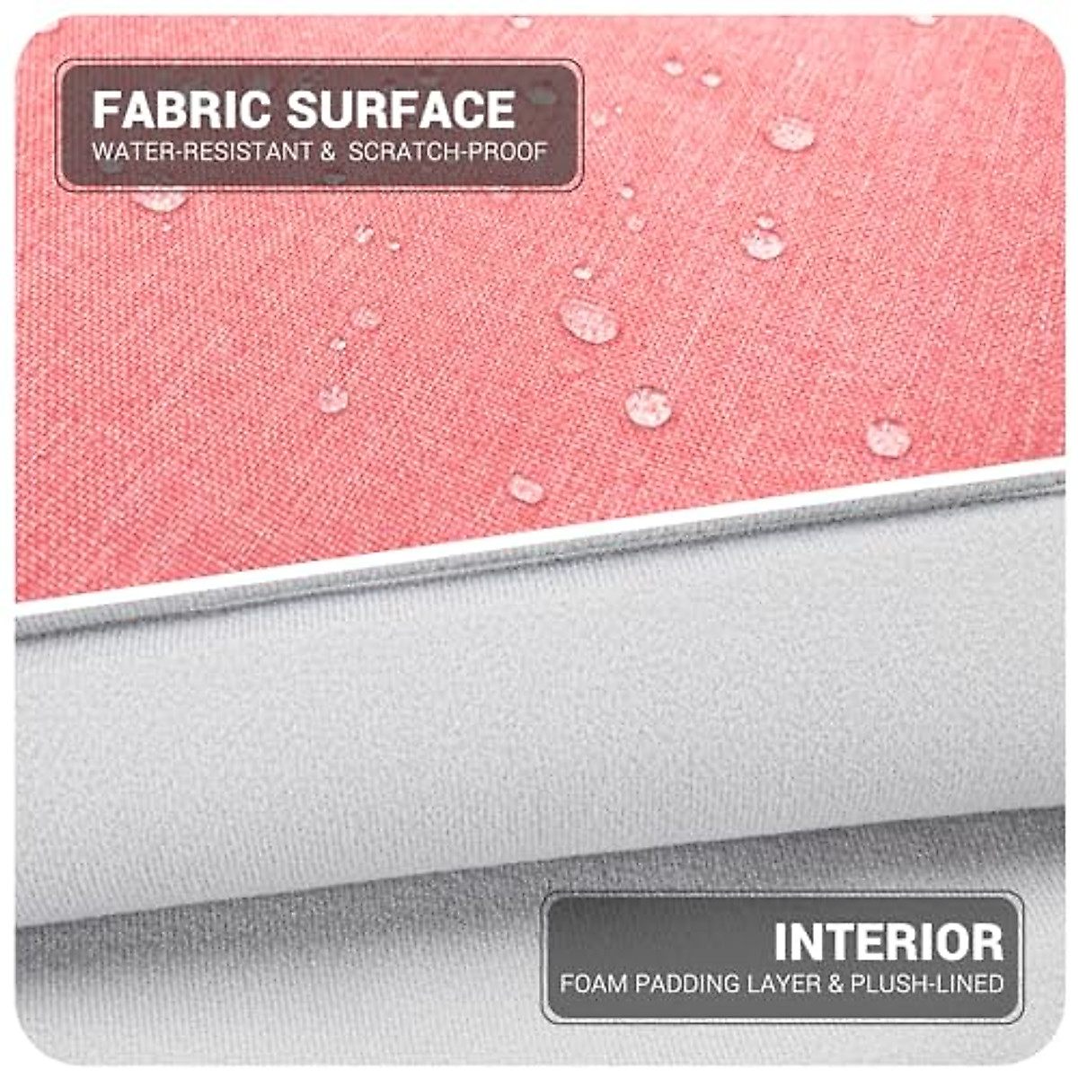 MicaYoung 15.6-16 Inch Laptop Sleeve Shoulder Bag Waterproof Notebook Chromebook Computer Carrying Case Compatible with 15.6 inch Acer Asus Dell HP Thinkpad, Pink