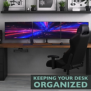 Ilyapa Under Desk CPU Mount, Steel Under Desk Computer Mount Vented Sides, Under Desk PC Mount, PC Wall Mount, Under Desk Laptop Mount Stand, Under Desk Mount Shelf for Storage Office Desk, 4x12x11