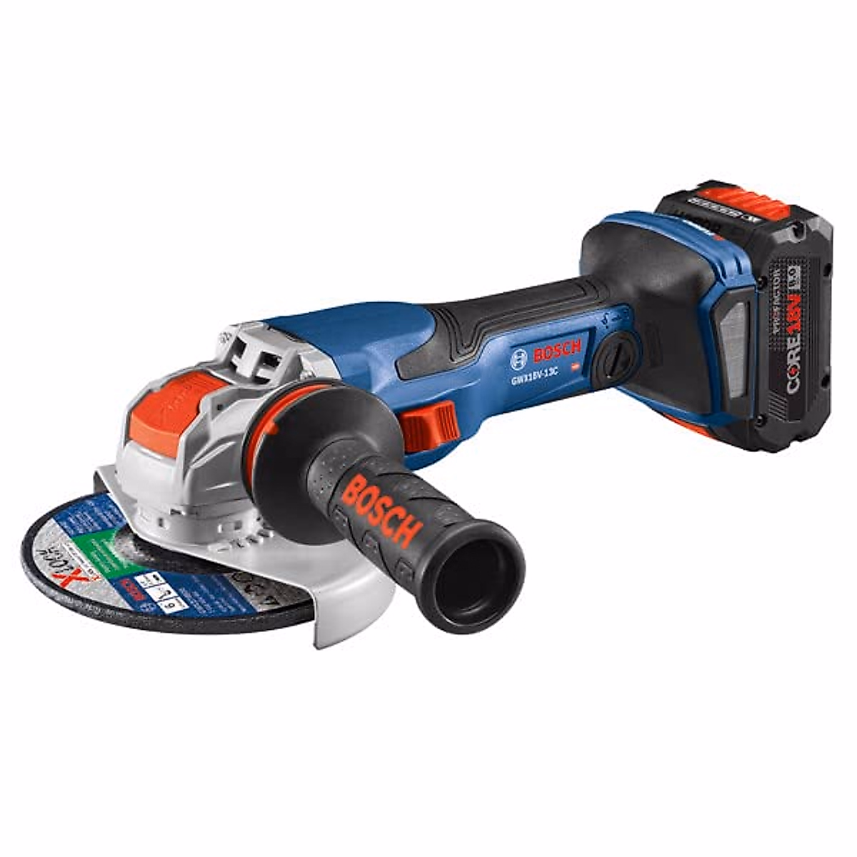 Bosch GWX18V-13CB14-RT PROFACTOR 18V Spitfire X-LOCK Connected-Ready 5 - 6 in. Cordless Angle Grinder Kit with Slide Switch (8.0 Ah) (Renewed)