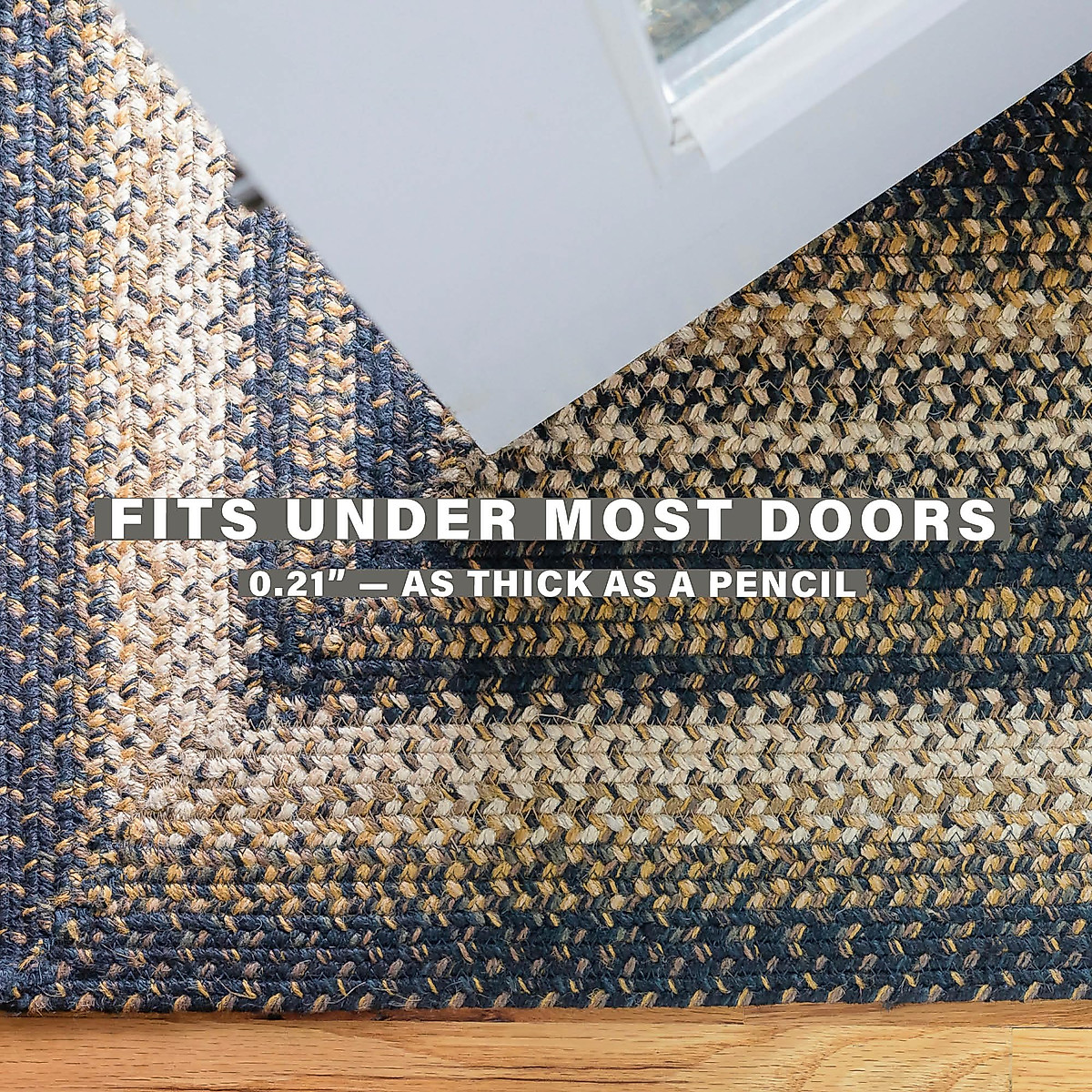 Homespice 20x30” Black Oval Braided Rug. Kilimanjaro Black Jute Oval Rug. Uses- Entryway Rugs, Kitchen Rugs, Bathroom Rugs. Reversible, Rustic, Country, Primitive, Farmhouse Decor Rug