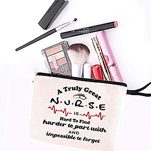 Hanamiya Na A Truly Great Nurse is Hard to Find-Makeup Bag, Nurse Gifts for Women, Christmas Gifts for Nurses - Nursing, Nurse Practitioner Gifts - Funny Nurse Appreciation Gifts