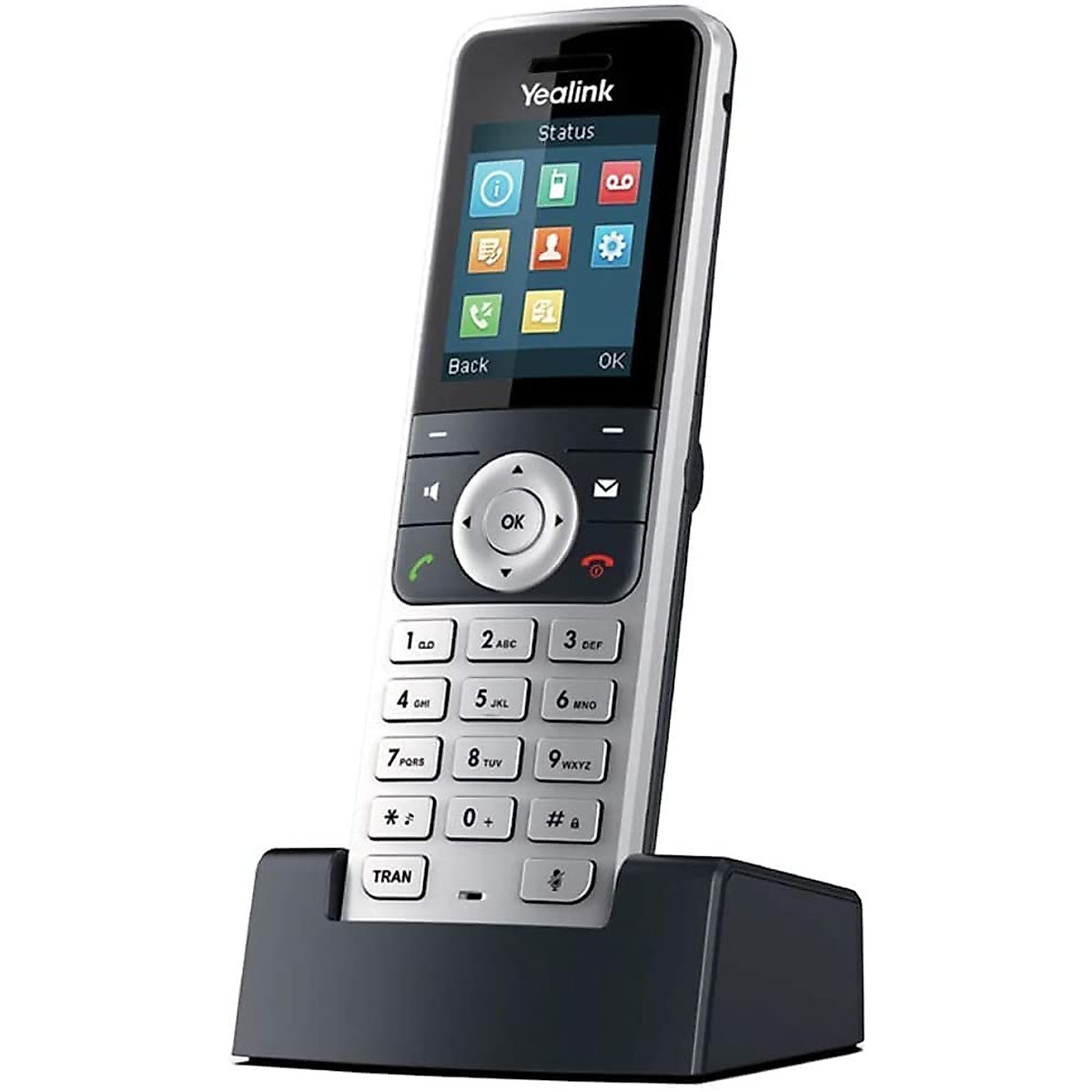 Yealink W53H Cordless DECT IP Phone, Base Station Not Included, 1.8-Inch Color Display. 10/100 Ethernet, 802.3af PoE, Power Adapter Included