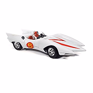 Auto World Speed Racer Mach 5 with Chim Chim and Speed Racer Figures. , Speed Racer AWSS124-1/18 Scale Diecast Model Toy Car