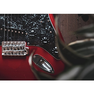 harpfeas Guitar Input Jack Socket Plate Output Loaded Boat Style 1/4 Inch for Fender Stratocaster Strat St Mono Electric Guitar (Chrome)