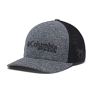 Columbia Unisex PHG Logo Mesh Ball Cap - High, Charcoal Heather/Dog, Large/X-Large