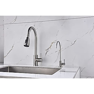 Apaix Drinking Water Faucet Brushed Stainless Steel, Kitchen Water Purifier Faucet for Non-Air Gap Reverse Osmosis Water Filtration System