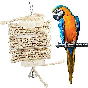 Hanging bird toy, bird toy, corn husk corn for bird chew toy