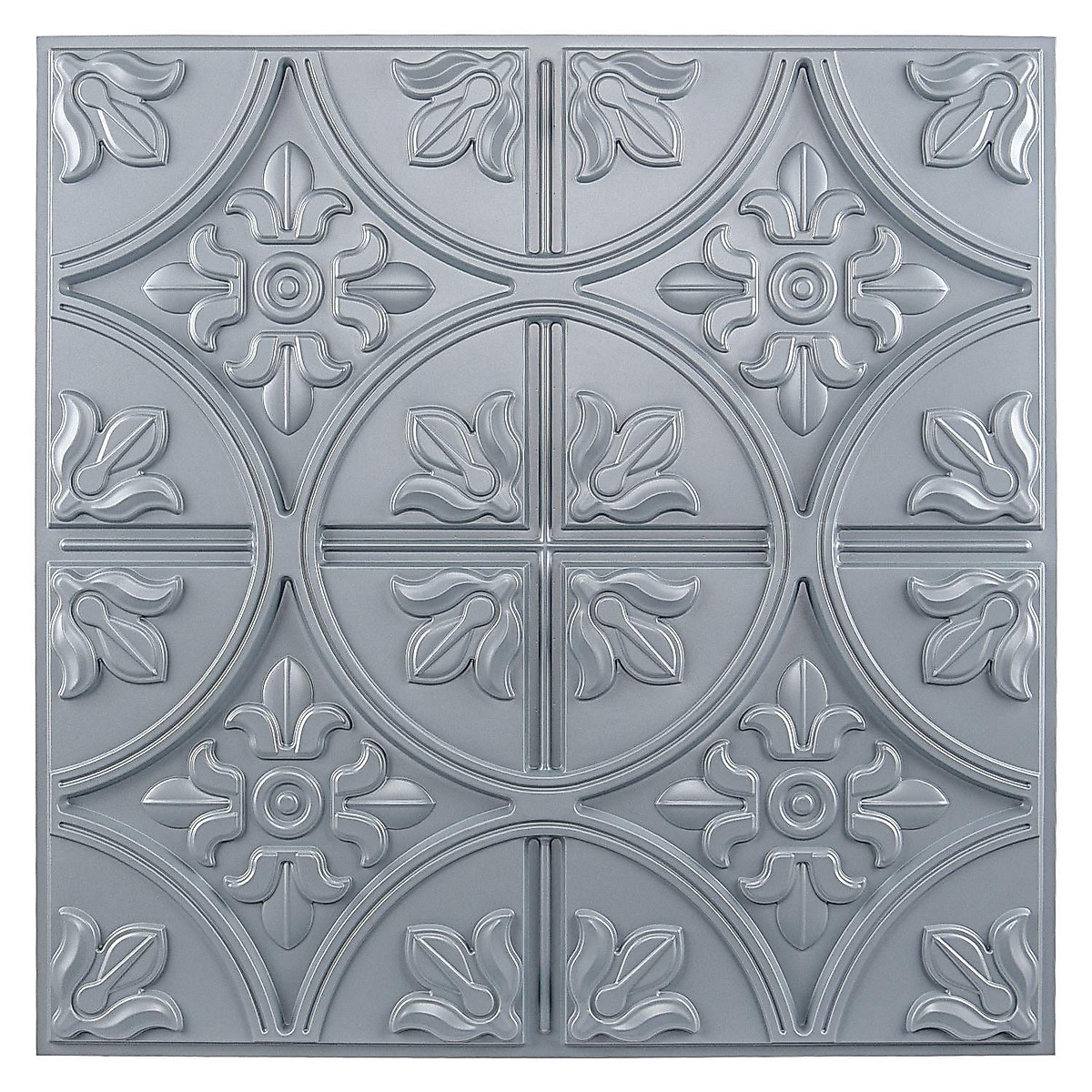 Art3d Drop Ceiling Tiles 2x2, Glue-up Ceiling Panel, Fancy Classic Style in Gray