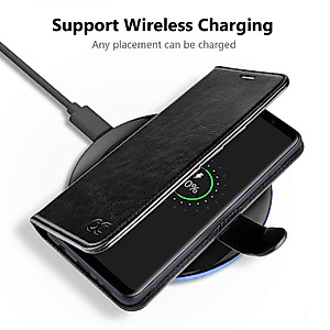 OCASE Samsung Galaxy S9 Plus Case, S9 Plus Wallet Case [TPU Shockproof Interior Protective Case] [Card Slot] [Kickstand] [Magnetic Closure] Leather Flip Case for Samsung Galaxy S9 Plus (Black)