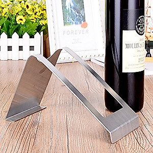 CdyBox Stainless Steel Wine Rack Single Wine Bottle Holder Rack Display (Silver)