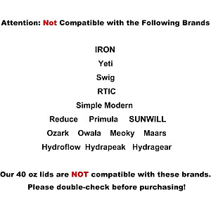 Tumbler Cover for 40oz Cup, Raplacement Cup Lid, 100% Leak-Proof Cup Cover, BPA Free Tumbler Lid