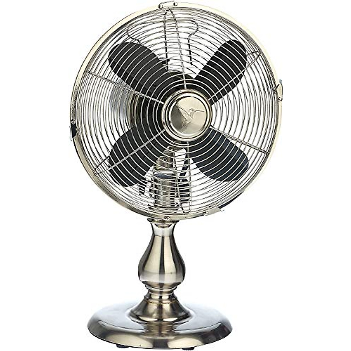 Deco Breeze Oscillating Desktop Fan - Whisper Quiet Cooling Table Fan, 10” Indoor Desktop Fan for Your Bedroom, Office, Shop, House (Silver_Table)