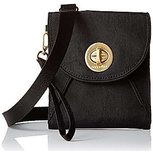 Baggallini womens Gold International Athens Rfid Crossbody Black W/Sand Wallet, Black/Sand, One Size US