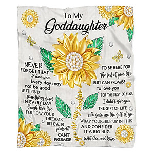 Jiaazerd Goddaughter Blanket for Goddaughter Gifts-Goddaughter Gifts from Godmother Godfather, Goddaughter Gift Ideas for Christmas,Birthday (Goddaughter)