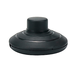 Tsnamay Black Floor Foot Switch,Round Floor Foot Switch Inline, Plastic Inline Foot Pedal Lamp Switch w/Push Step-on-Button for LED Light On-Off Control