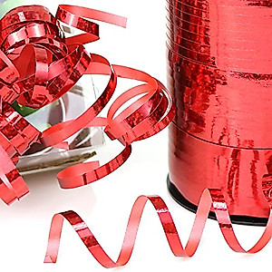 GIFTEXPRESS 500 Yards Metallic Red Curling Ribbon/Balloon Ribbon/Balloon Strings/Gift Wrapping Ribbons Supplies