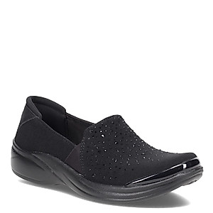 BZees Womens Poppyseed Loafer, Black, 7.5 US