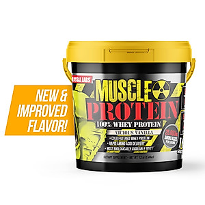 Colossal Labs Whey Protein Blend [12 Pounds/Pack of 1]–Vicious Vanilla, Cold Filtered, 25g Pure Protein, 6.6g BCAAs/Serving(Packaging May Vary)