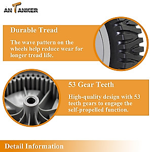Antanker Mower Drive Wheel Replace for H usqvarna 532401274 401274X460 401274, 532411081 for S tens 205-720 2 Pack