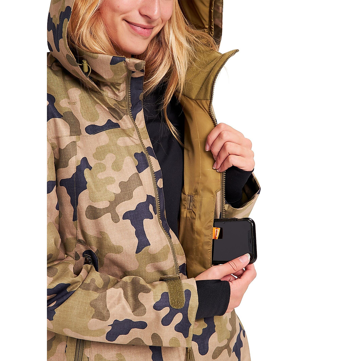 Burton Women's Standard Lelah Jacket, Martini Olive Terra Camo, Medium