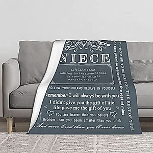 FTEFueie Niece Gifts from Auntie, Niece Blanket 50"x60", Birthday Gift for Niece from Auntie, Niece Birthday Gift, Niece Gifts from Aunt, Gifts for Niece Christmas Throw Blanket