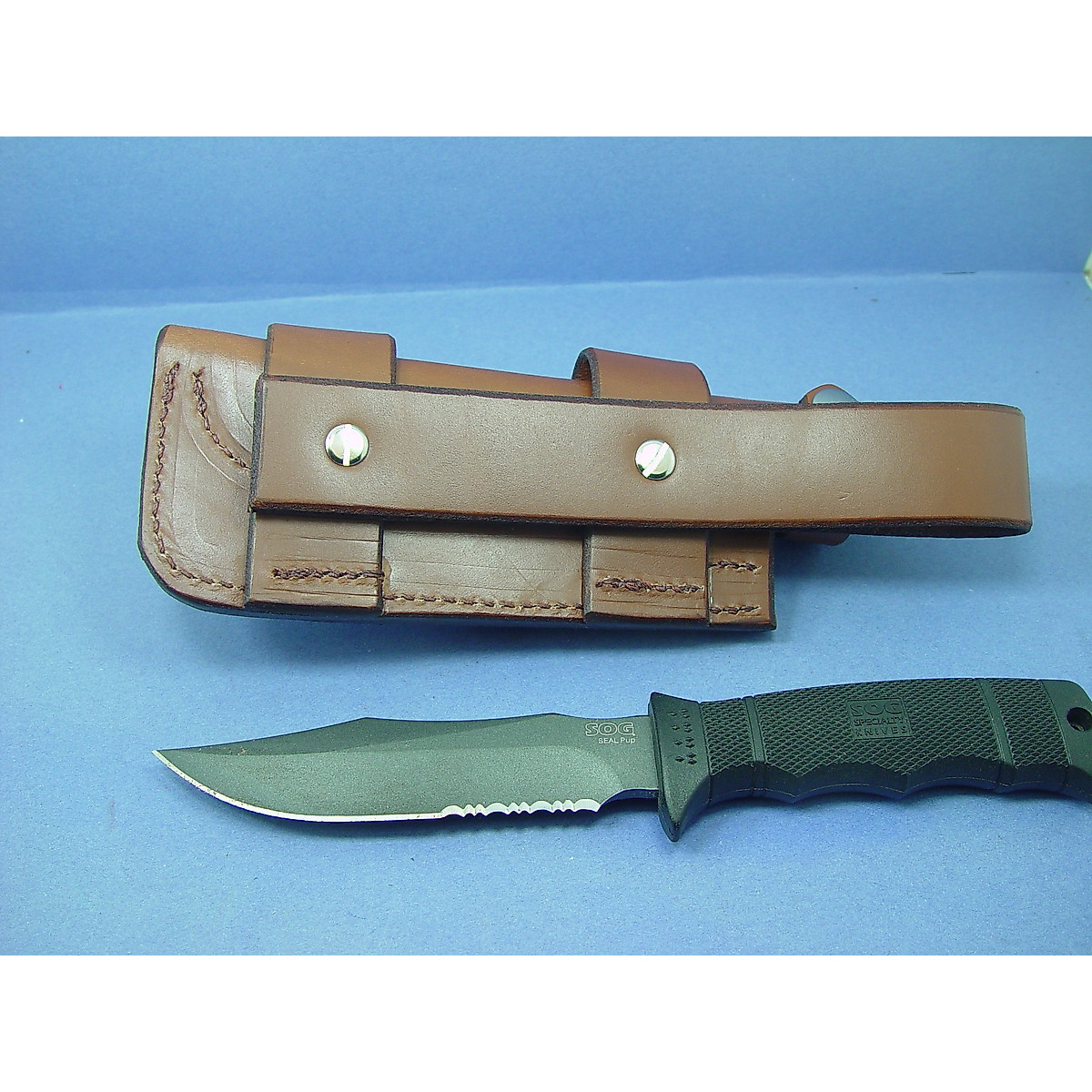 Custom Made Cross Draw Knife Sheath That Will fit The SOG Seal pup