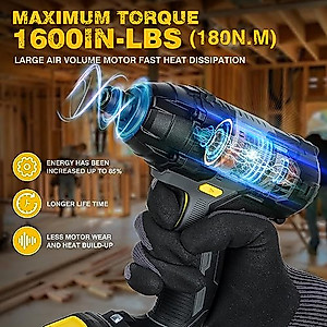 RIDA Cordless Impact Driver Kit,180N.m. 20V Impact Drill Driver Set 1/4" All-Metal Hex Chuck, 0-2800RPM Variable Speed, 2.0Ah Battery & Fast Charger, 25 Pcs S2 Bits &Tool Bag New Year Gift