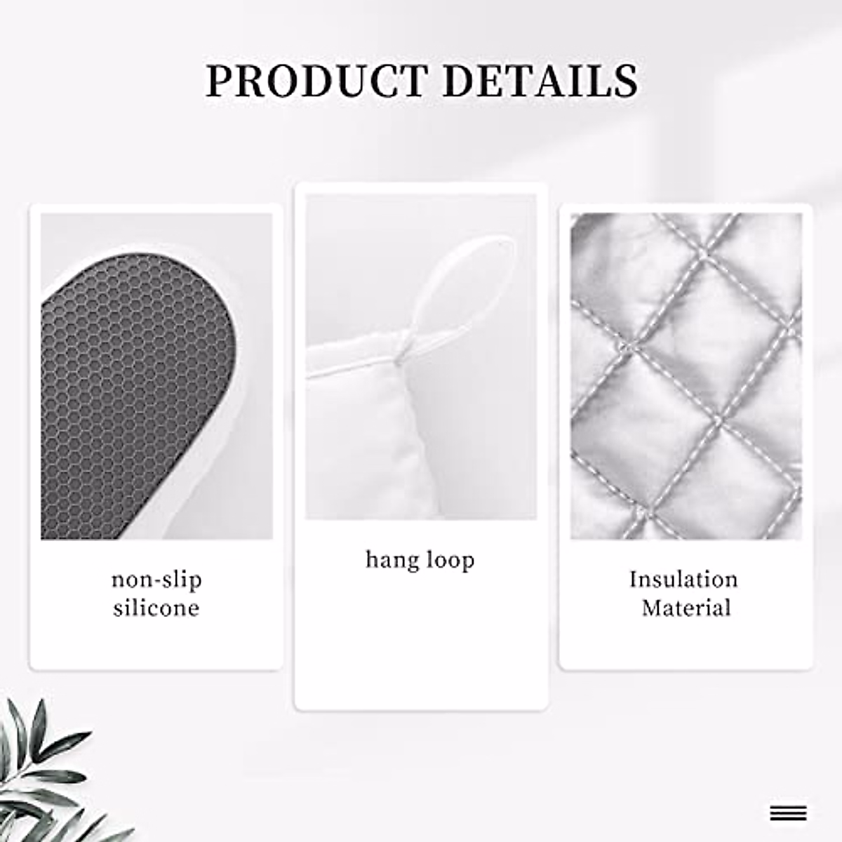 1 Pair Thickened Cartoon Watermelon Kitchen Silicone Oven Mitts, Summer Fruit Waterproof Polyester Pot Holder Gloves for Grilling Microwave