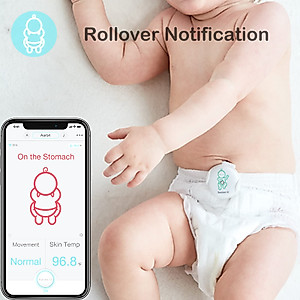 Sense-U Baby Breathing Monitor 2 - Monitors Infant Breathing Movement, Rollover, Temperature and Indoor Humidity Level from Anywhere with Lights and Sounds Alerts, Pink