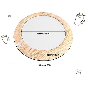 GOTOTOP Coffee Mug Warmer USB Desktop Beverage and Tea Cup Warmer Plate for Desk Office Home Use (Bright Wooden Grain)