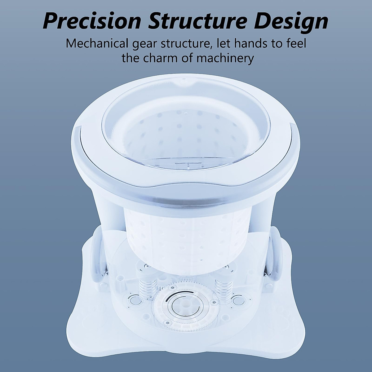 Mini Manual Clothes Dryer, Foot Powered Washing Machine, Manual Draw Cord Spin Dryer, Compact Washer Dehydrator for Home, Dorm, Apartment, RV, Travel, Outdoor Use