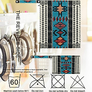 visesunny Tribal Aztec Geometric Pattern 2Pcs Wet Bag with Zippered Pockets Washable Reusable Roomy for Travel,Beach,Pool,Daycare,Stroller,Diapers,Dirty Gym Clothes, Wet Swimsuits, Toiletries
