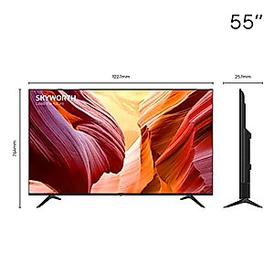 Skyworth S6G Plus Series 55-inch 4K Smart TV with Alexa Compatibility, Android11.0, HDR10, Google Assistant and Chromecast Built-in, Game Mode
