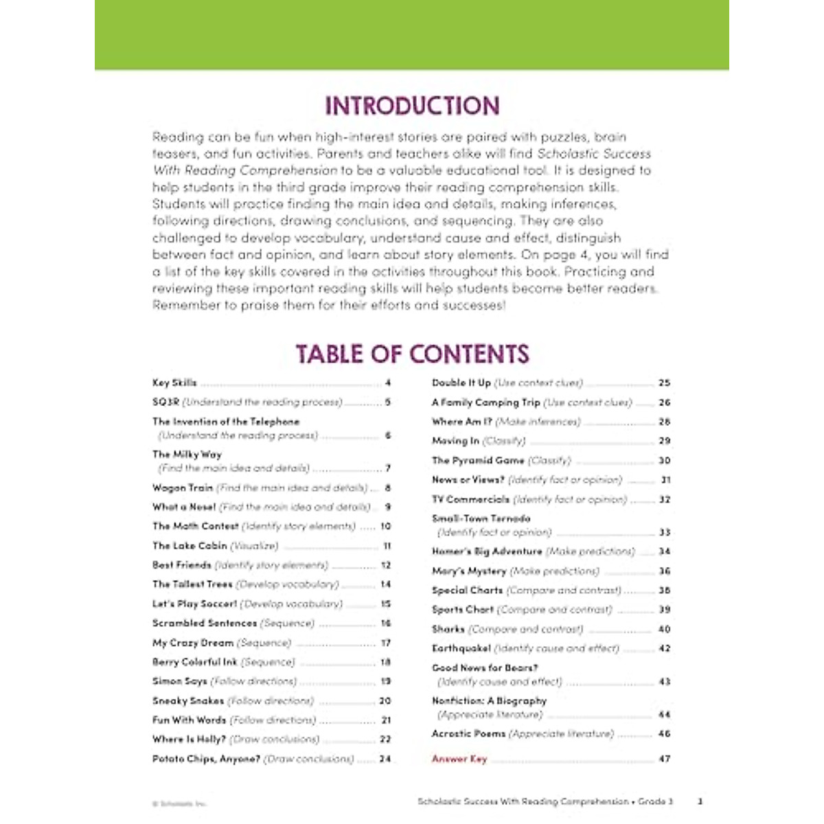 Scholastic Success with Reading Comprehension Grade 3 Workbook