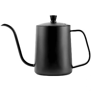 WELLLINK Gooseneck Coffee Kettle,Narrow Long Spout,20oz/600ML Stainless Steel Hand Drip Coffee Pot with Long Narrow Spout,Pour Over Coffee/Tea Dripper,Travel Coffee Maker,Easy To Clean