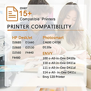 Inktopia Remanufactured Ink Cartridges Replacement for HP 60XL 60 XL CB336WN CB338WN High Yield (1 Black, 1 Tri-Color) for HP Photosmart C4680 D110 Deskjet D2680 F2430 F4210 Printer