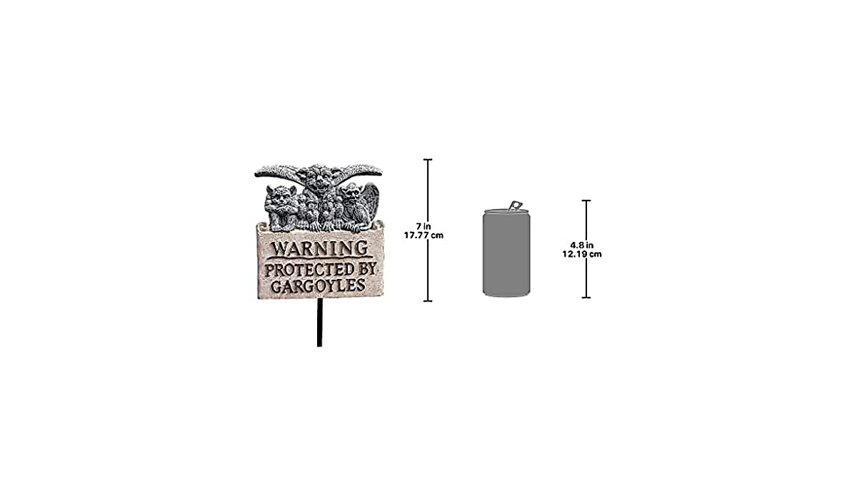 Beware of Gargoyles Garden Sign - Unique Gothic Yard Decor