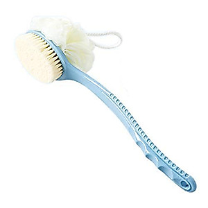 INGVY Dry Brushing Body Brush Bathroom Brush Long Handle Back Body Brush Bath Shower Scrubber Exfoliating Scrub Skin Massages Bathroom Products (Color : Blue)