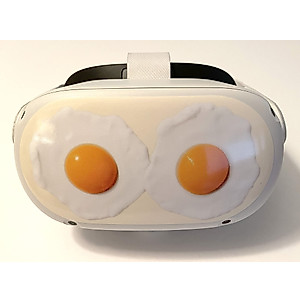 Egg Eyes Decal for Quest 2 VR Headset - Meta/Oculus - Glossy Vinyl Sticker