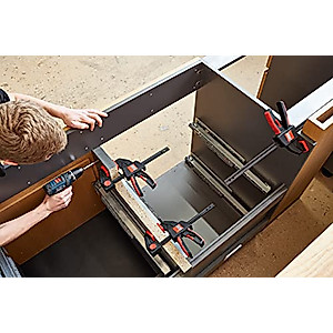 BESSEY EHK SERIES - 300 lb Clamping Force - 12 in - EHKL12 Trigger Clamp Set - 3.125 in. Throat Depth - Wood Clamps, Tools, & Equipment for Woodworking, Carpentry, Home Improvement, DIY