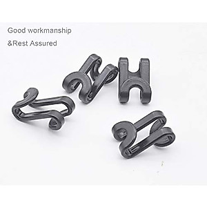 Kclongvs 60 Pcs Clothes Hanger Connector Hooks, Mini Cascading Hanger Hooks for Velvet Huggable Hangers, Wooden Hangers, Heavy Duty Space Saving for Closet (Black,60)