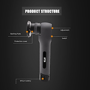 Cordless Mini Polisher, SPTA 12V Cordless Polisher for Detailed Polishing, Cordless Car Buffer Polisher, RO&DA Buffer Polisher with Mini Polishing Pads and Wool Pads for Polishing, Sanding, Cleaning