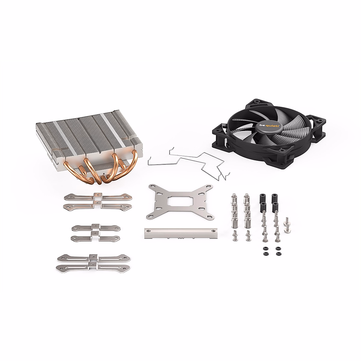 be quiet! Shadow Rock LP 130W TDP Low Profile CPU Cooler | Intel Compatible 1700 1200 1150 1151 1155 2011 Square ILM | AMD-AM4 | Silver | BK002