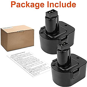 2 Pack Battery Replacement Battery Compatible with Dewalt 12V Battery 3.6Ah DC9071 DW9072 DW9071 DE9074 DE9037 DE9071 DE9072 DE9075 for 12 Volt Battery Cordless Power Tool