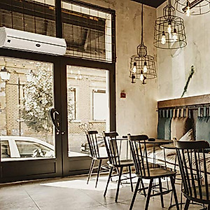 Wall Mounted Air Curtain Fan - White 60 Inch Air Door - UL Certified Commercial Super Power Indoor Over Door Fan with Heavy Duty Door Limit Switch by DuraSteel Aerial Titan-2