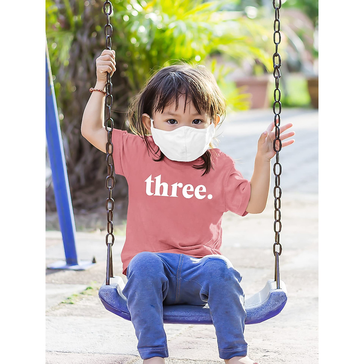 3rd Birthday Girl Outfit 3 Year Old Girls Shirt Three Shirts 3t Toddler Third (as1, Age, 4_Years, White on Mauve)