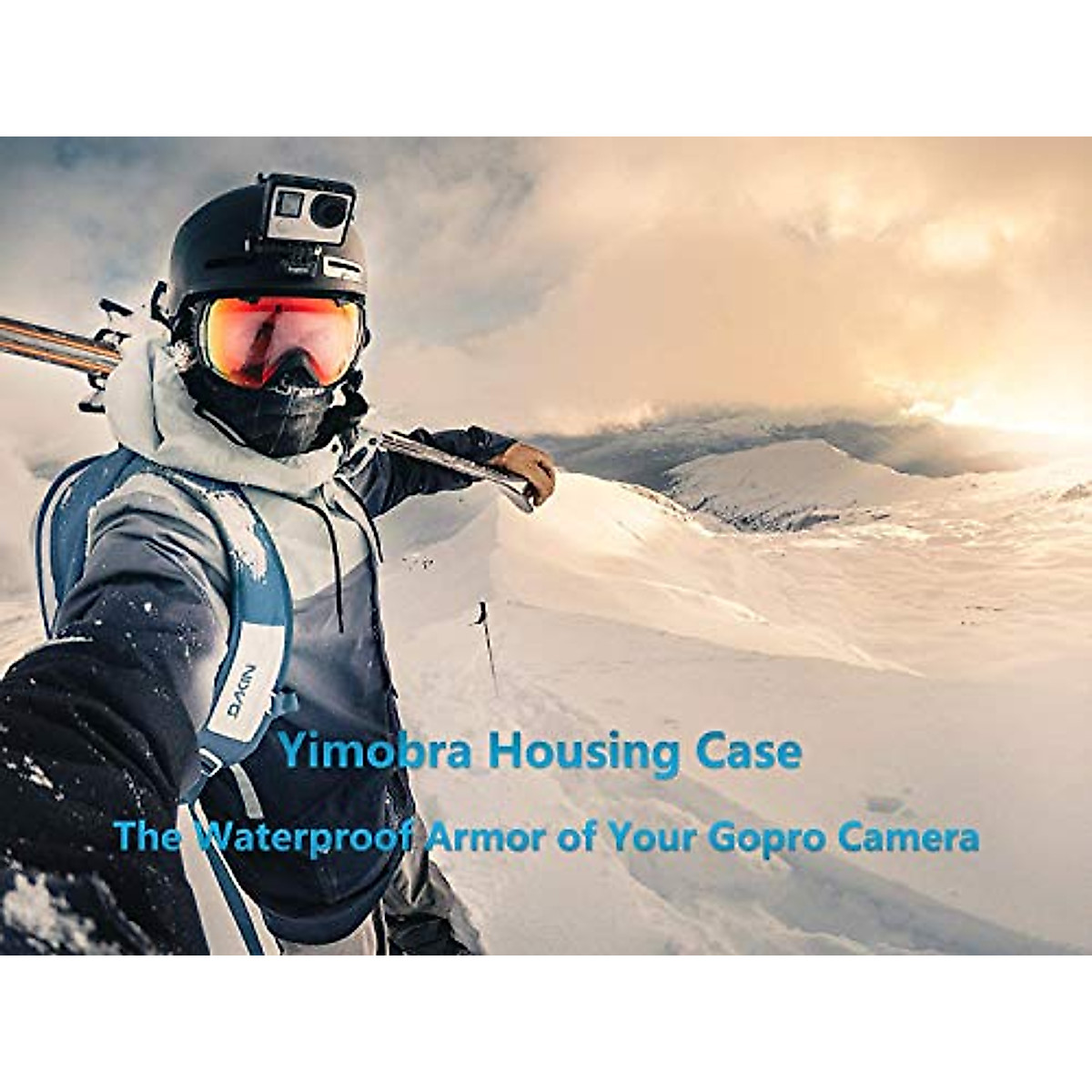 Yimobra Waterproof Housing Case for Gopro Hero 4 and Hero 3+ with Quick Release Mount and Thumbscrew Protective 147FT 45M Underwater Photography Dive Hero Transparent (Presented One More Clip)