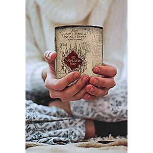 Morphing Mugs Harry Potter - Marauders Map - I Solemnly Swear – 16 oz Large Ceramic Heat Sensitive Clue Mug – Full image revealed when HOT liquid is added